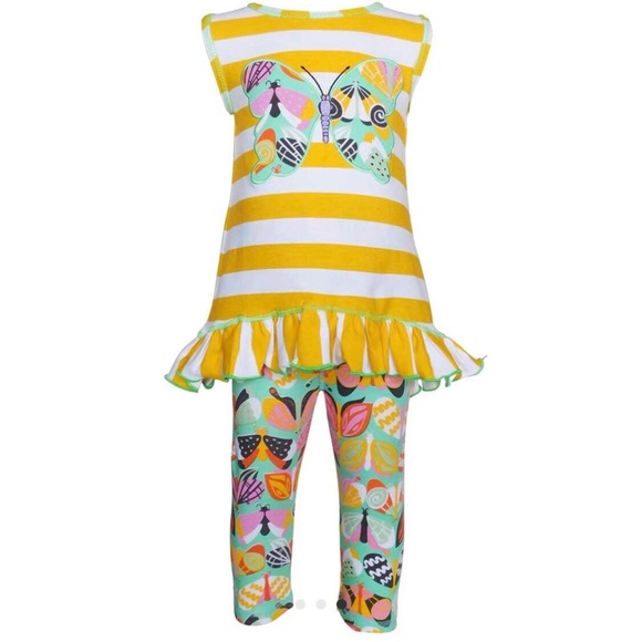 Ann Loren | Matching Sets | Ann Loren Girls Butterfly High Low Tunic ...
